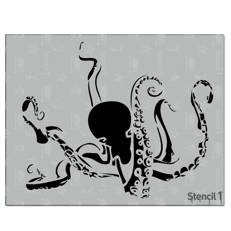 Octopus Stencil - Etsy