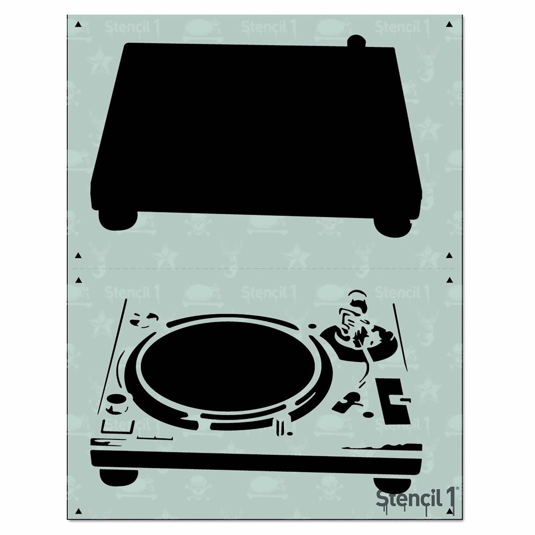 Turntable Two Layer Stencil - Reusable Craft & DIY Stencils - S1_2L_12 ...