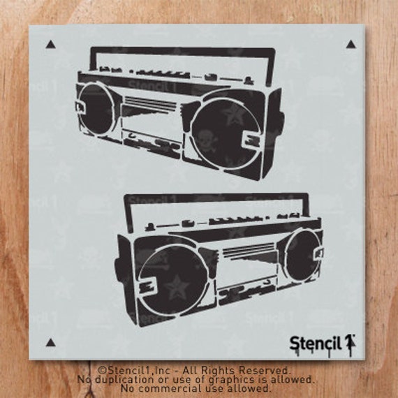 Boombox Stencil