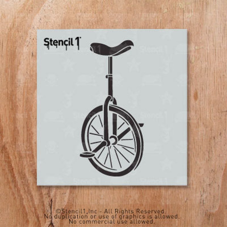 Unicycle Stencil Reusable Craft & DIY Stencils S1_01_210_S - Etsy