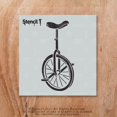 Unicycle Stencil Reusable Craft & DIY Stencils S1_01_210_S - Etsy