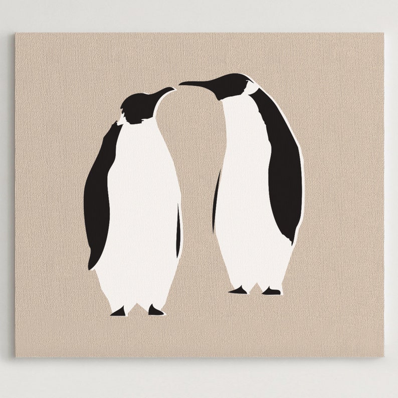 Penguins Two Layer Stencil Reusable Craft &DIY Stencils - Etsy