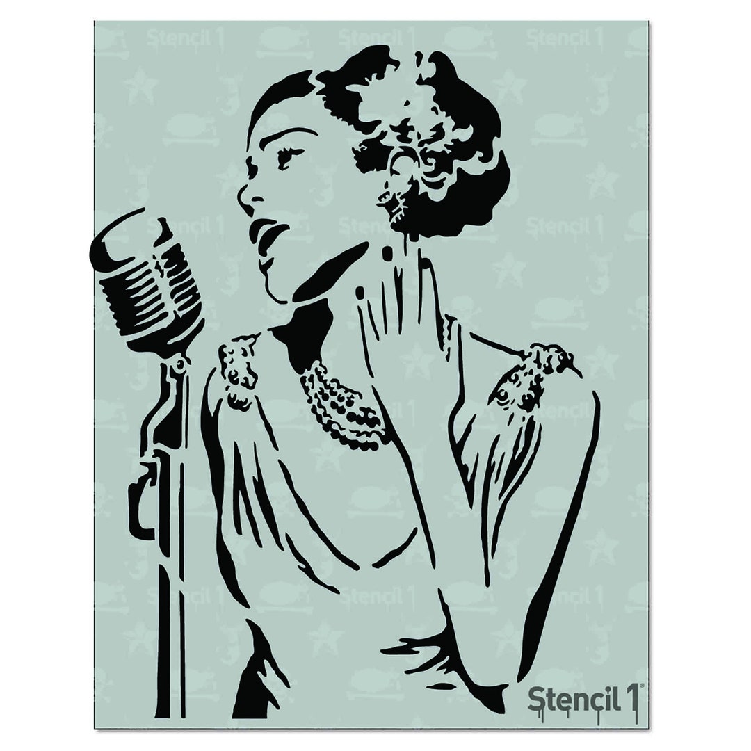 Blues Singer Stencil- Reusable Craft & DIY Stencils- S1_01_161 -8.5x11 ...