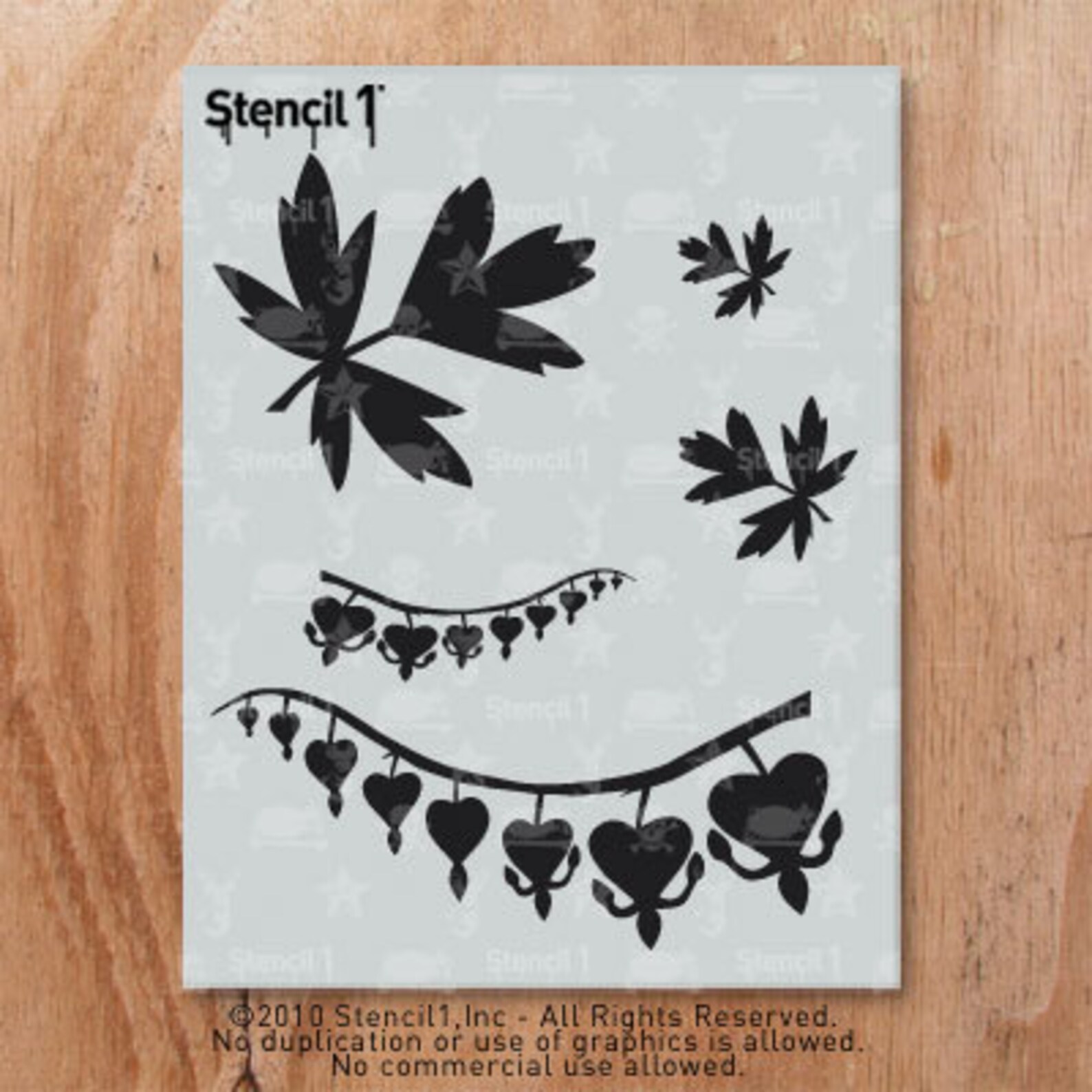 Bleeding Hearts Stencil Reusable Craft & DIY Stencils - Etsy