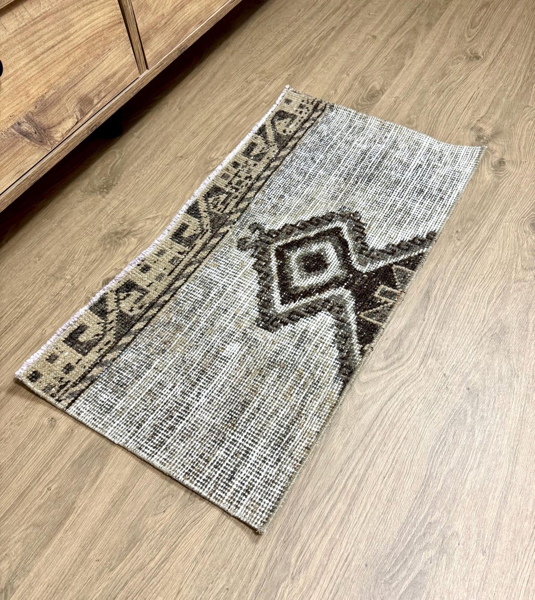 2x3 Faded Vintage Small Rug, Beige Amber Rug, Doormat, Door Mat, Bath ...