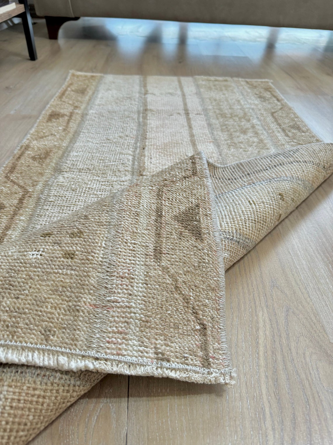 2x5 Vintage Boho Runner, Turkish Rug, Oushak Rug, Door Mat, Handmade ...