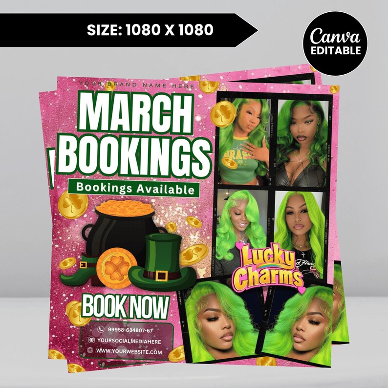 March Booking Flyer, St.patricks Day Flyer, March Flyer, March Books ...