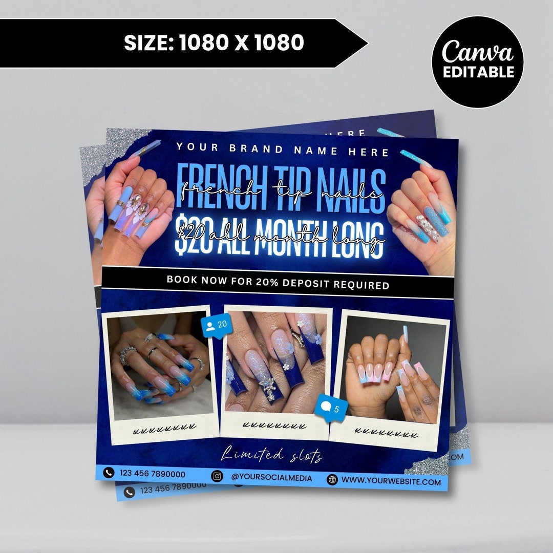 Nail Booking Flyer, Nail Tech Flyer, Nail Appointments Available Flyer ...