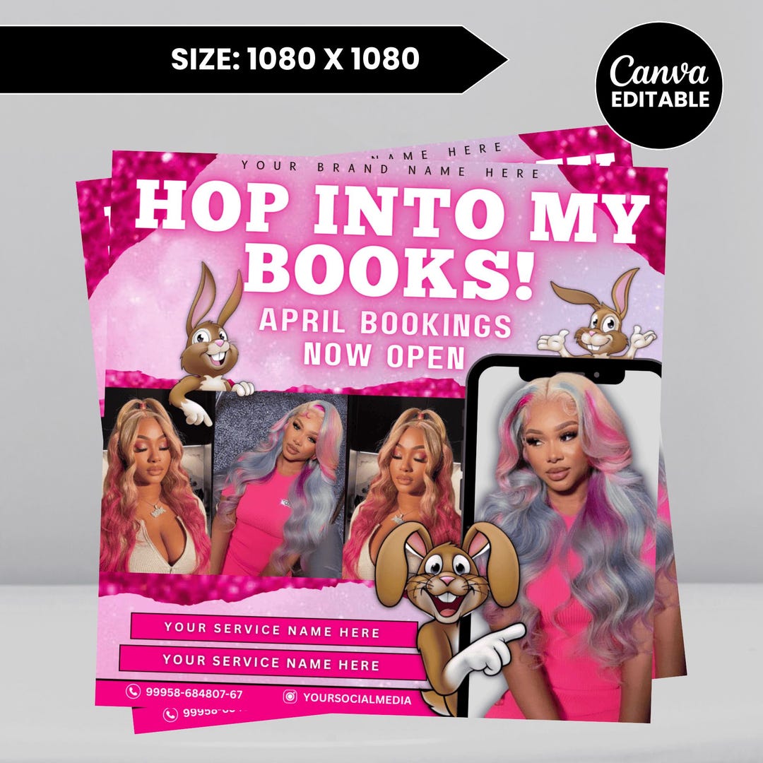 April Booking Flyer, Spring Books Open, Spring Booking, Spring ...