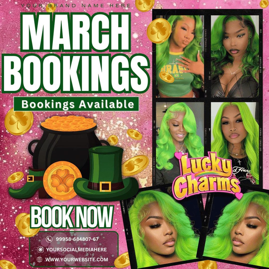 March Booking Flyer, St.patricks Day Flyer, March Flyer, March Books ...