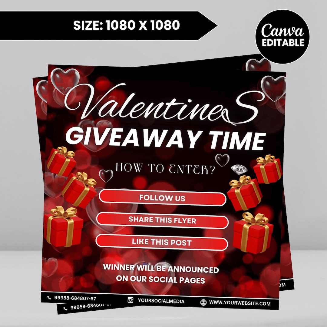 Special Giveaway Flyer, DIY Flyer Template Design, Milestone Contest ...