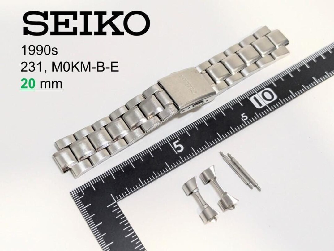 SEIKO 20MM Stainless Steel Watch Band Bracelet 231, M0KM-B-E B14 - Etsy