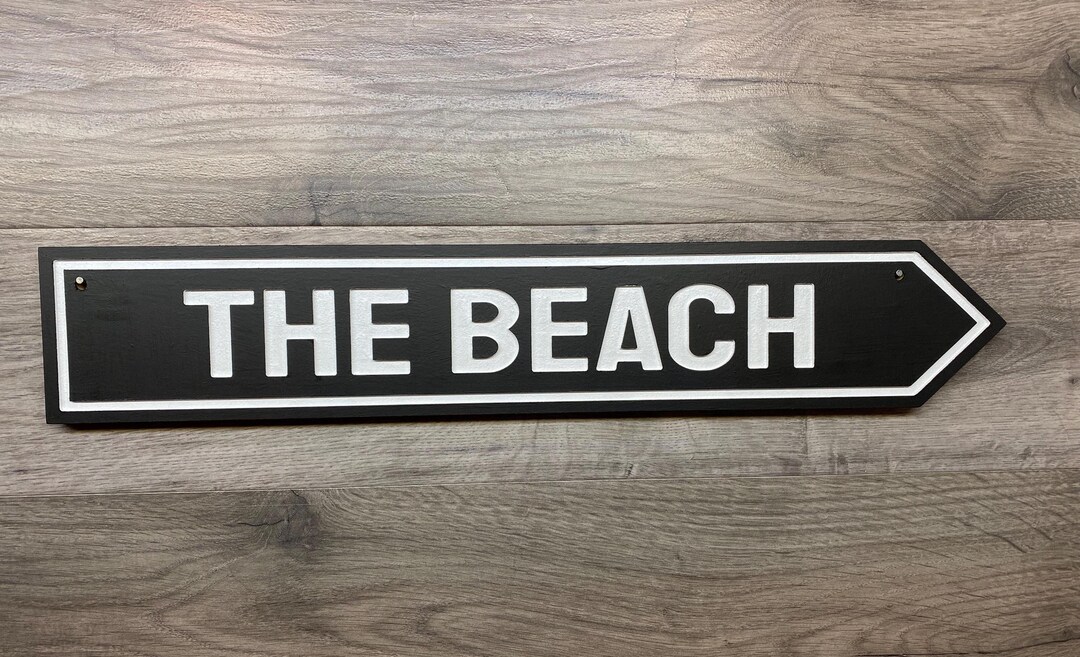 The Beach, Direction Sign - Etsy