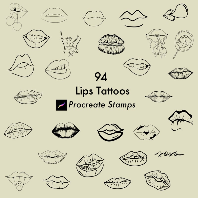 Lips Stencil - Etsy