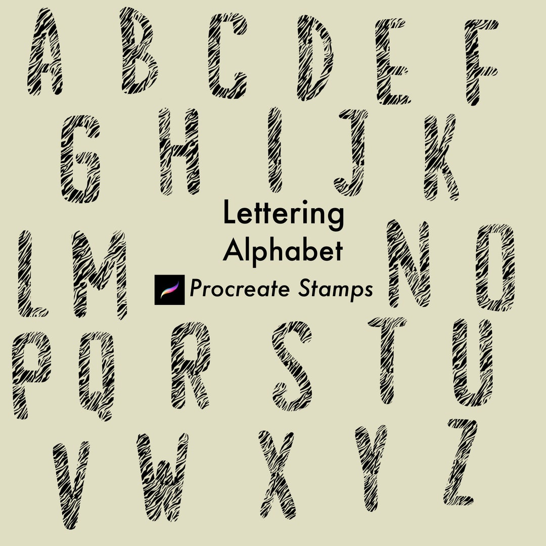 Lettering Procreate Stamps | Procreate Brushes | Procreate Stamps ...