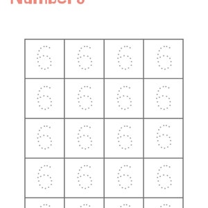 Kids Tracing Numbers Worksheet - Etsy