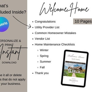 Real Estate Client Closing Guide Exit Packet | New Home Binder | Buyer ...