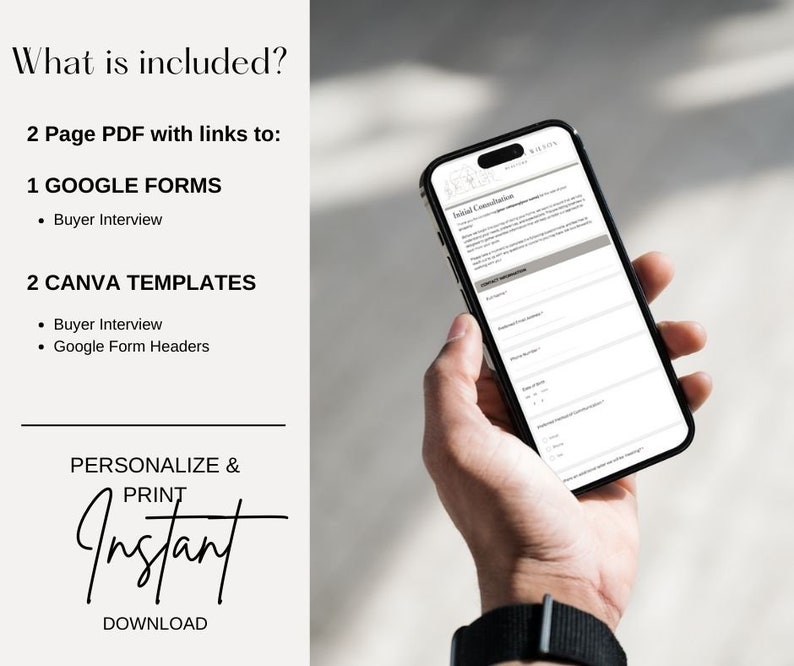 Buyer Interview Google Form and Canva Template - Etsy