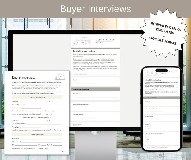Buyer Interview Google Form and Canva Template - Etsy