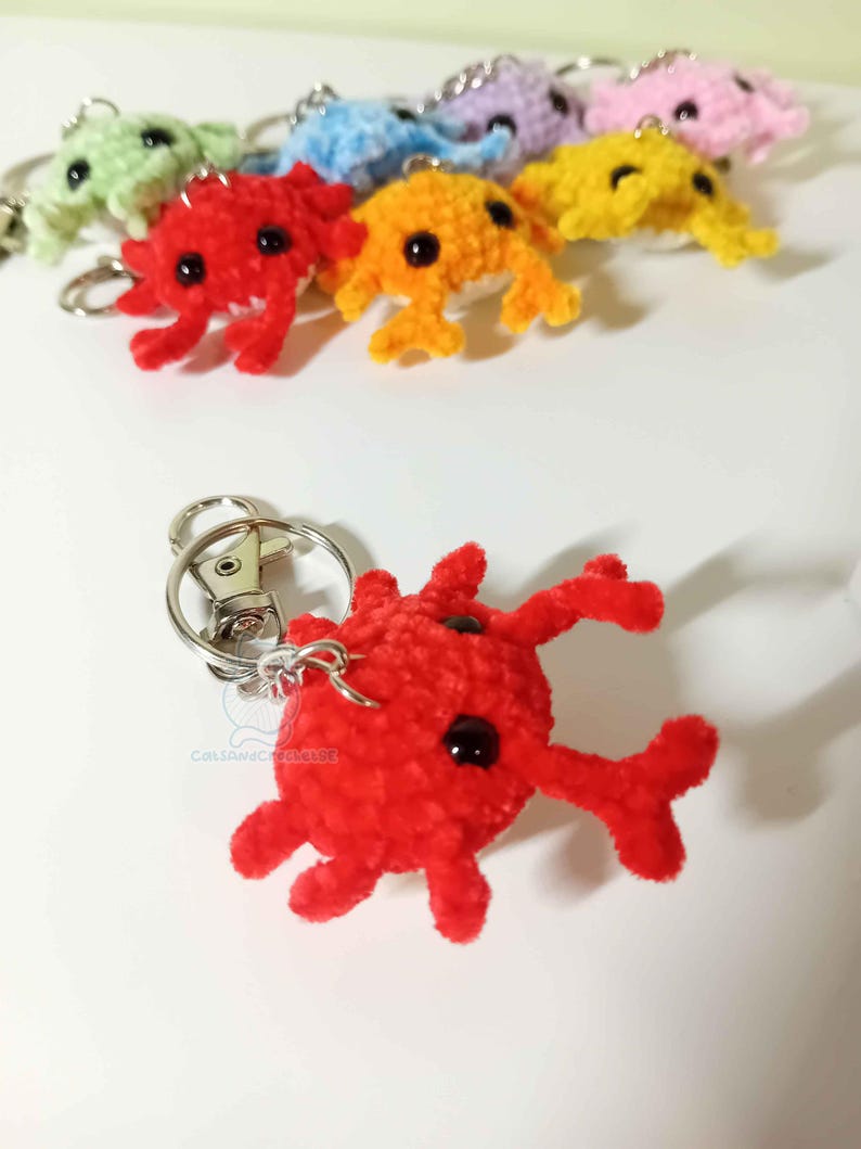 Crochet Cute Plushie Keychain Crab Mystery Blind Bag, Gift for Friends ...