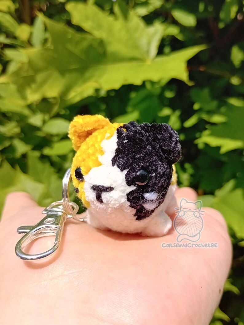 Keychain Crochet Calico Cat, Corgi Dog, Small Plushie, Amigurumi ...