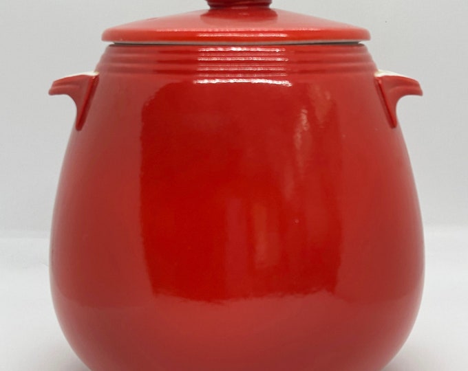 Halls Pottery Red Bean Pot - Etsy