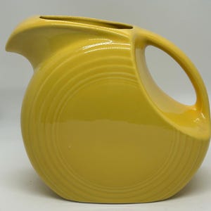 Fiesta Made in USA H Yellow Disc Pitcher - Etsy