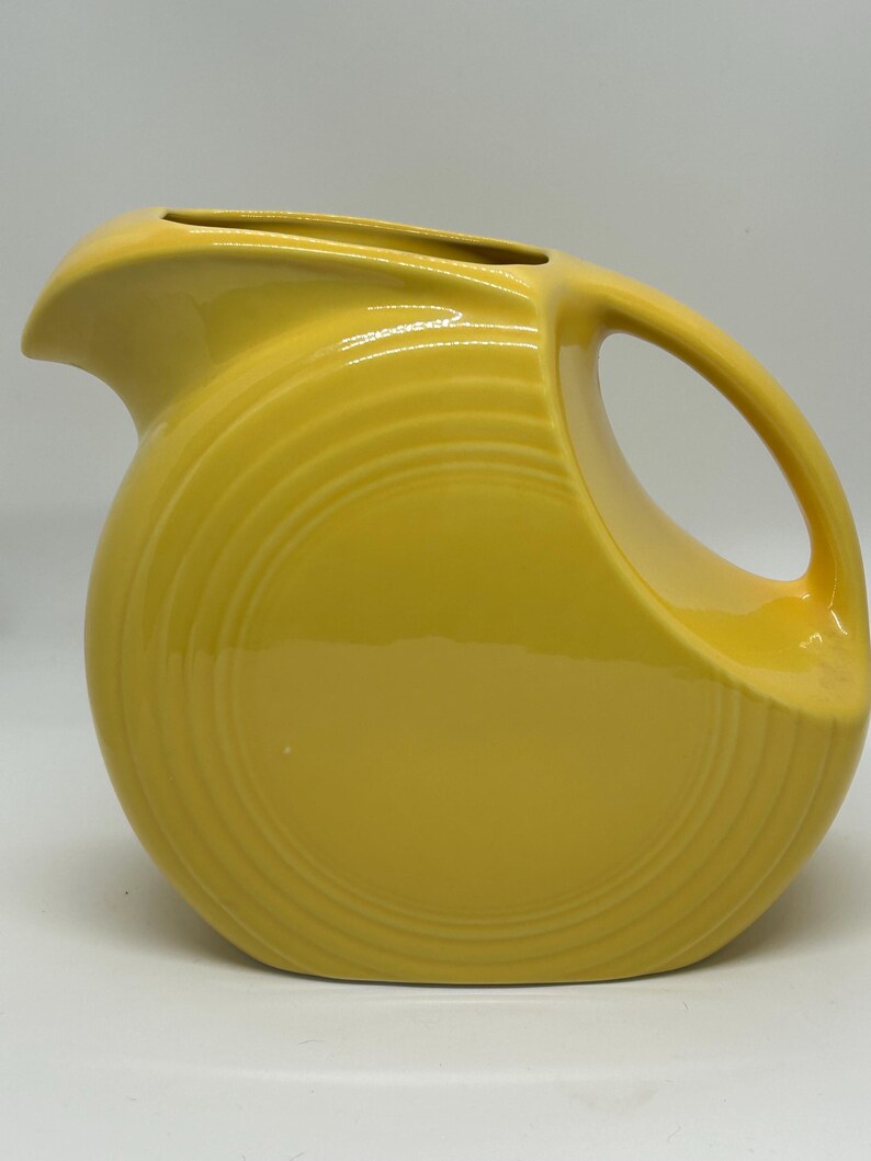 Fiesta Made in USA H Yellow Disc Pitcher - Etsy