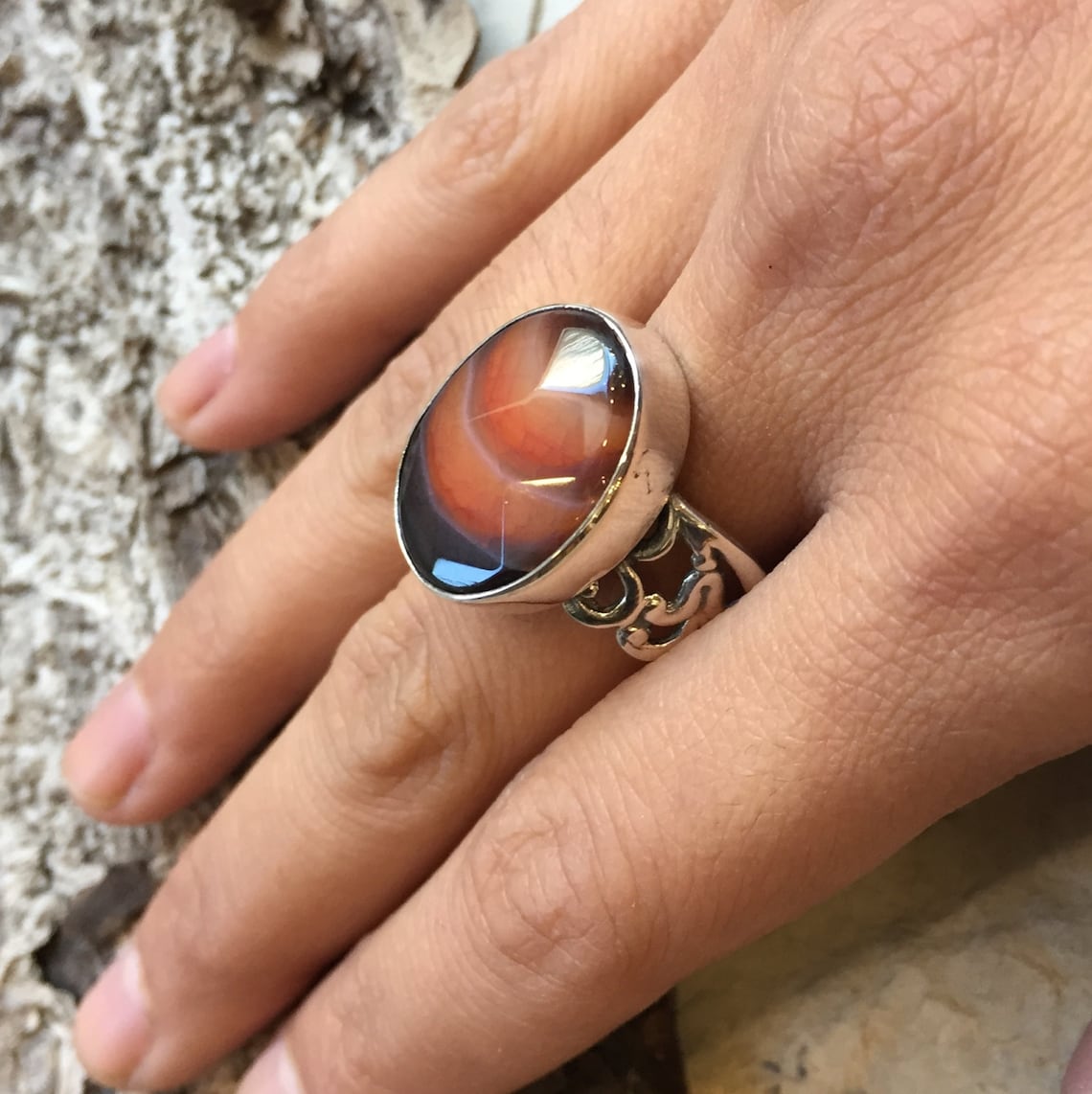 Cocktail Ring, Sterling Silver Ring, Silver Stone Ring, Gemstone Ring ...