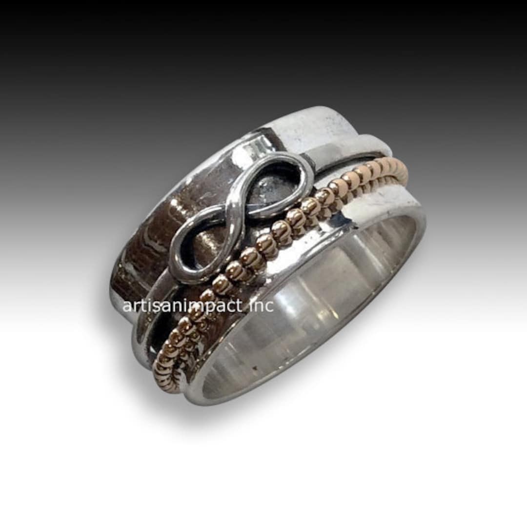 Spinner Ring, Infinity Ring, Infinity Jewelry, Wedding Band, Silver ...