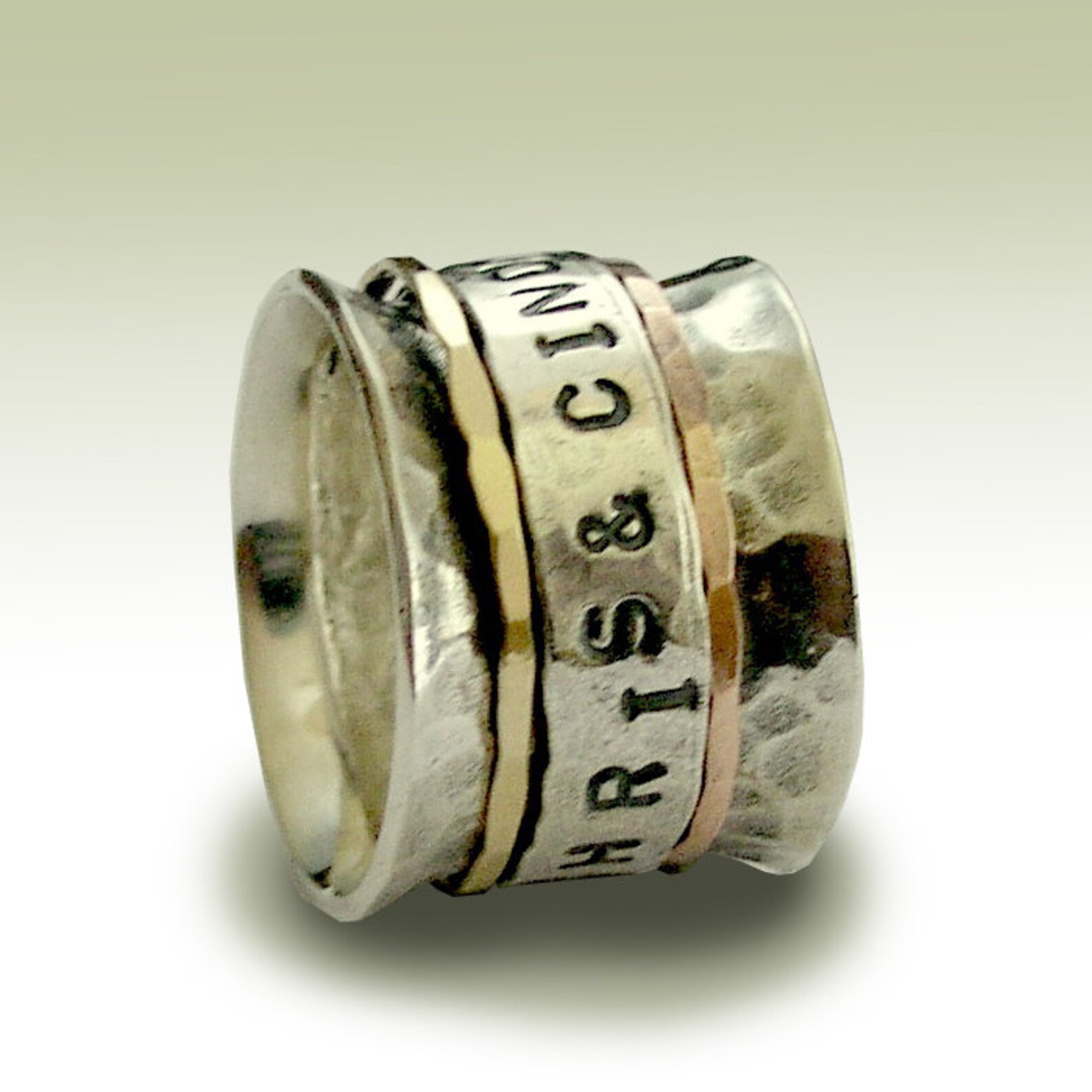 Personalized Stamped Ring Wedding Band Sterling Silver Ring - Etsy