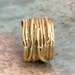 Brass Ring Wide Band Wire Wrap Ring Gold Ring Unisex Band - Etsy
