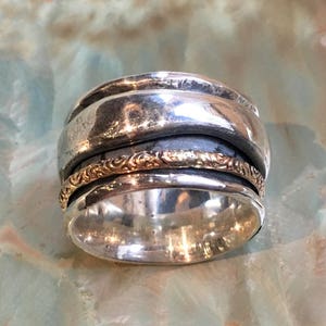 Rustic Unisex Band, Chunky Ring, Unique Wedding Ring, Silver Band ...