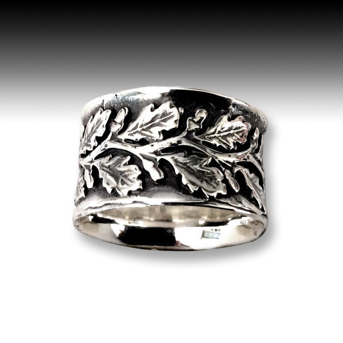 Leaves Ring, Leaf Band, Vine Ring, Sterling Silver Ring, Leaf Silver ...