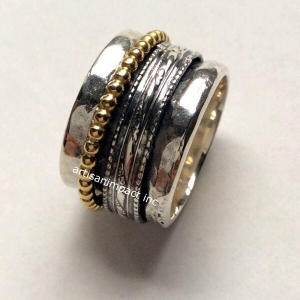 Mixed Metal Band - Etsy