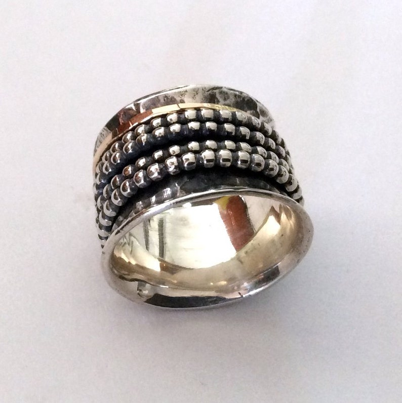 Sterling Silver Ring, Silver Band, Wide Band, Stacking Ring, Spinners ...