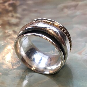 Rustic Unisex Band, Chunky Ring, Unique Wedding Ring, Silver Band ...