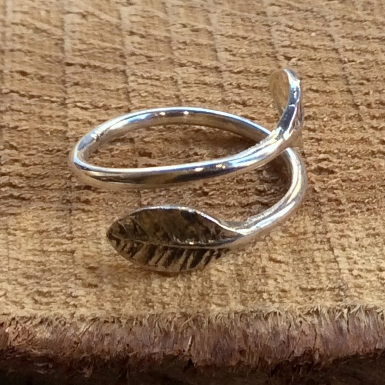 Leaf silver ring sterling silver ring leaves ring skinny | Etsy