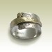 Sterling Silver Band, Rustic Band, Men's Ring, Silver Yellow Gold Band ...