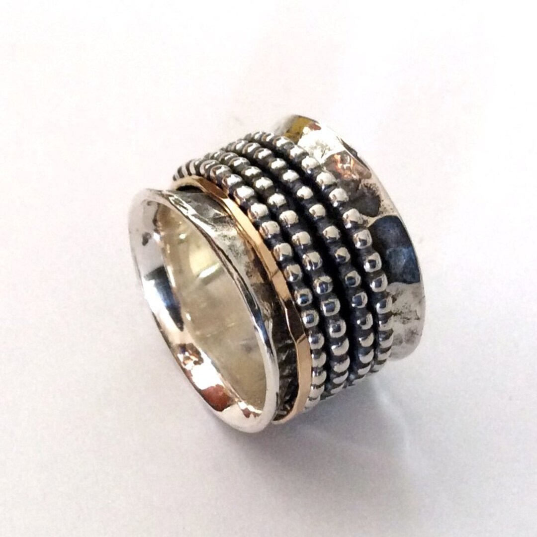 Sterling Silver Ring, Silver Band, Wide Band, Stacking Ring, Spinners ...