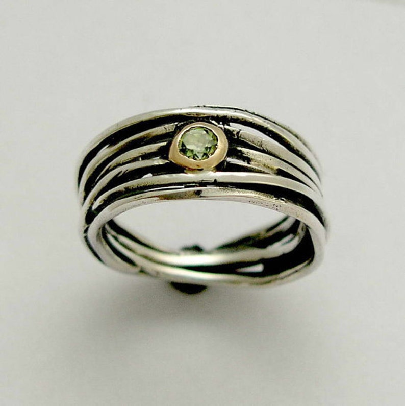 Wedding Engagement Band, Gemstone Ring, Wire Wrap Ring, Simple Silver ...