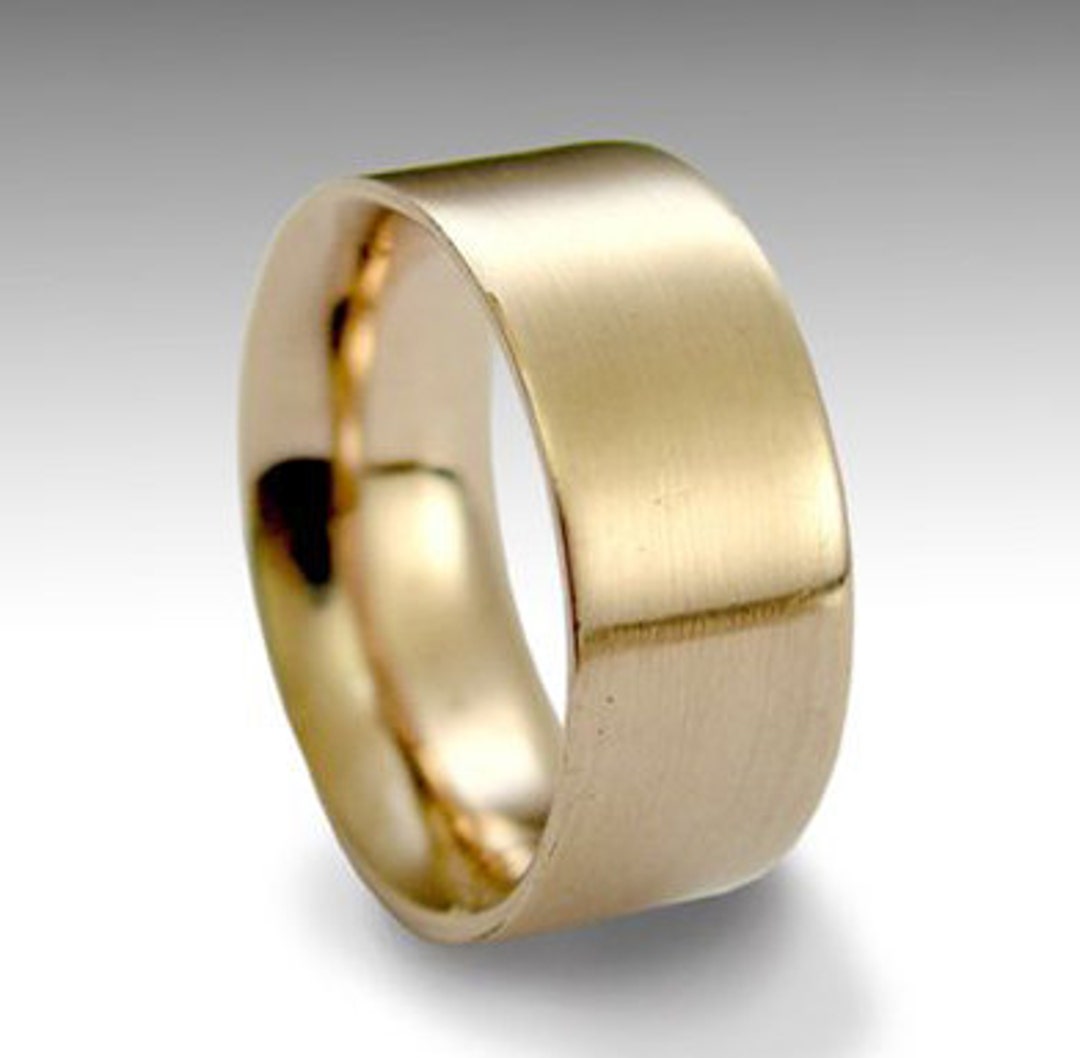 Solid Gold Wedding Band, Mens Band, Simple Womens Ring, Unisex Wedding ...