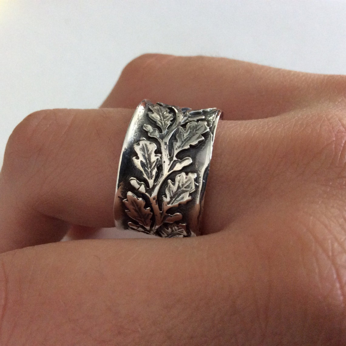 Leaves Ring Leaf Band Vine Ring Sterling Silver Ring Leaf - Etsy
