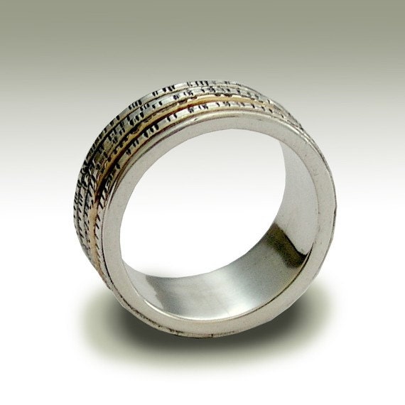 Fidget Wedding Band Silver Ring Band Meditation Ring Silver | Etsy