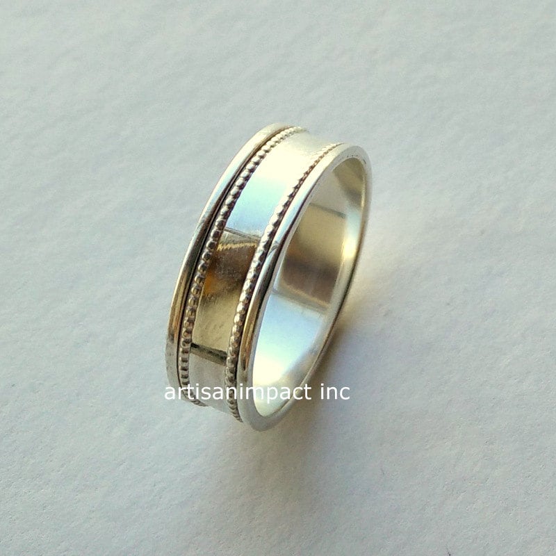 Silver Wedding Band Fidget Ring Anxiety Ring Spinner Ring - Etsy