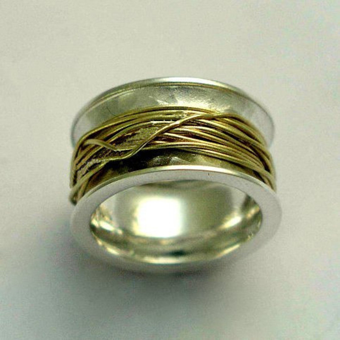 Gold Wire Ring, Sterling Silver Ring, Wedding Band, Yellow Goldfilled ...