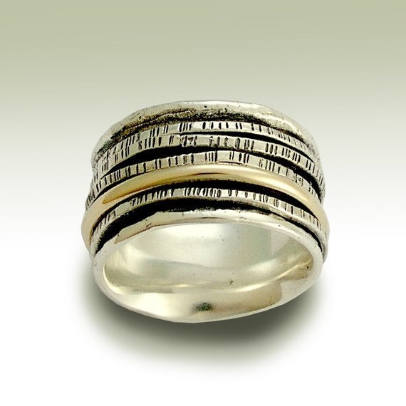 Meditation Spinner Ring Stacking Band R1075E - Etsy