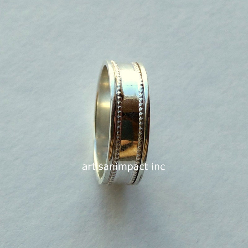 Silver Wedding Band Fidget Ring Anxiety Ring Spinner Ring - Etsy