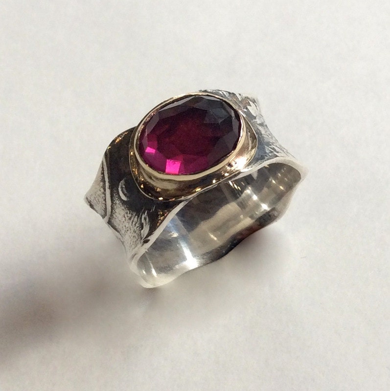 Ruby ring Sterling silver band Vine ring gold silver ring | Etsy