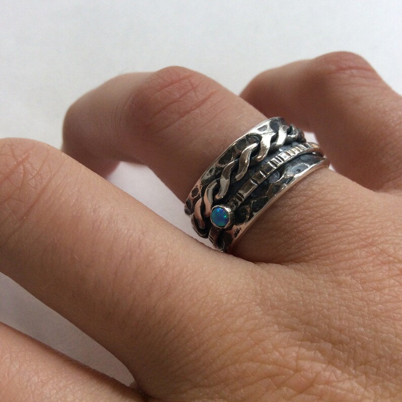 Engagement Wedding Bands Alternative Silver Ring Opal Ring - Etsy